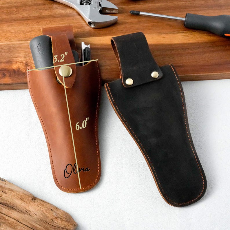 Personalized Leather Pruner Pouch: Farmer Tool Belt With Clip - Etsy