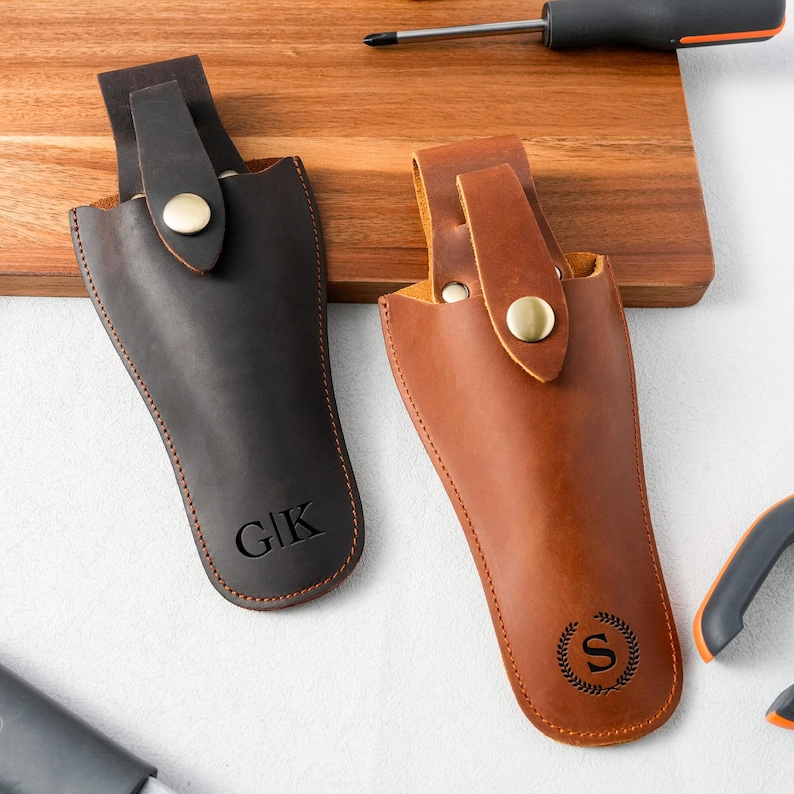 Personalized Leather Pruner Pouch: Farmer Tool Belt With Clip - Etsy
