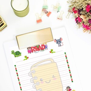 Printable Cartoon Character and Fun Page Writing Paper, Letter Writing ...