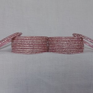 12 Glass Bangles Pink Color Women Fashion Bangles Accessories Glass ...