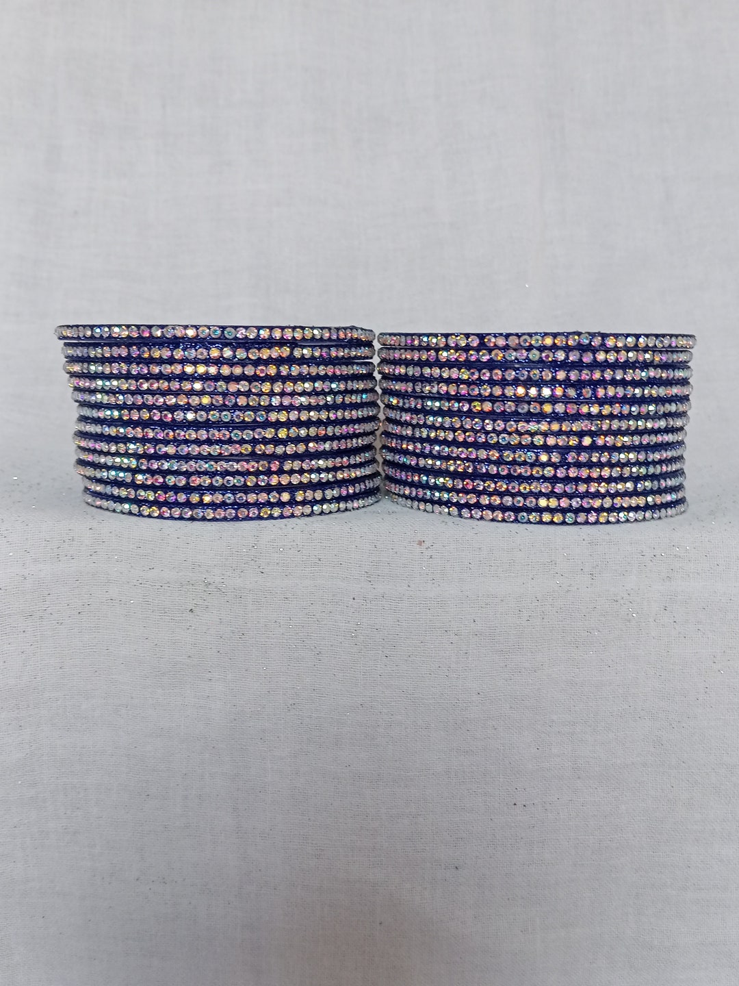 12 Glass Bangles Blue Color Women Fashion Bangles Accessories Glass ...