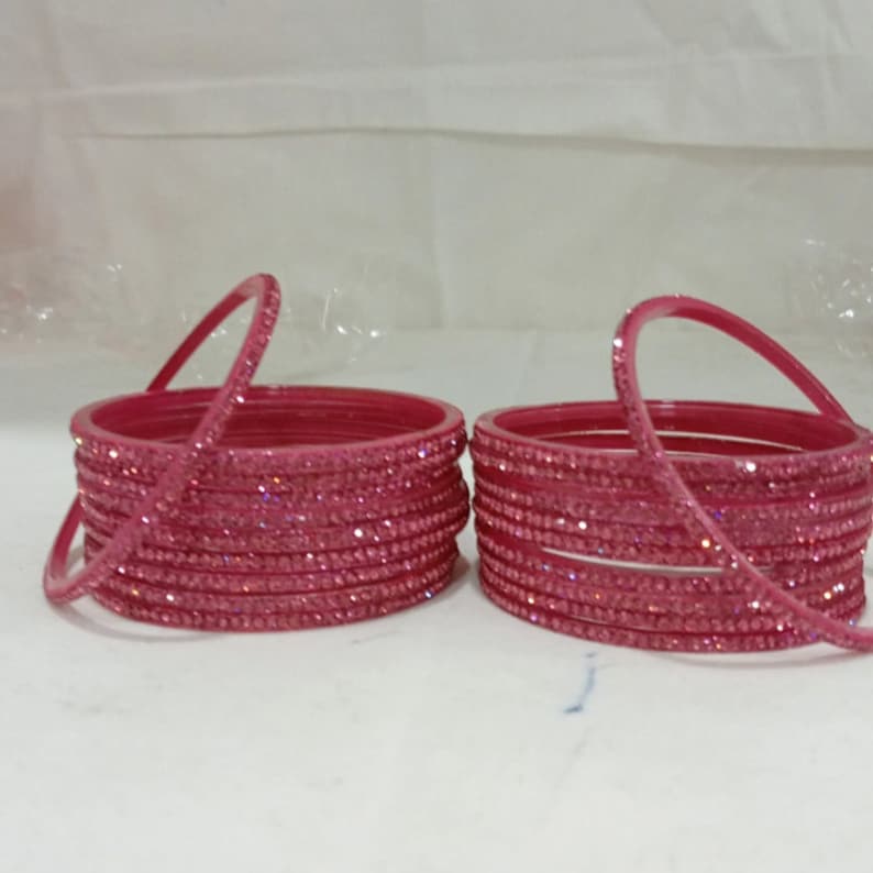 12 Glass Bangles Gajari Color Women Fashion Bangles Accessories Glass ...