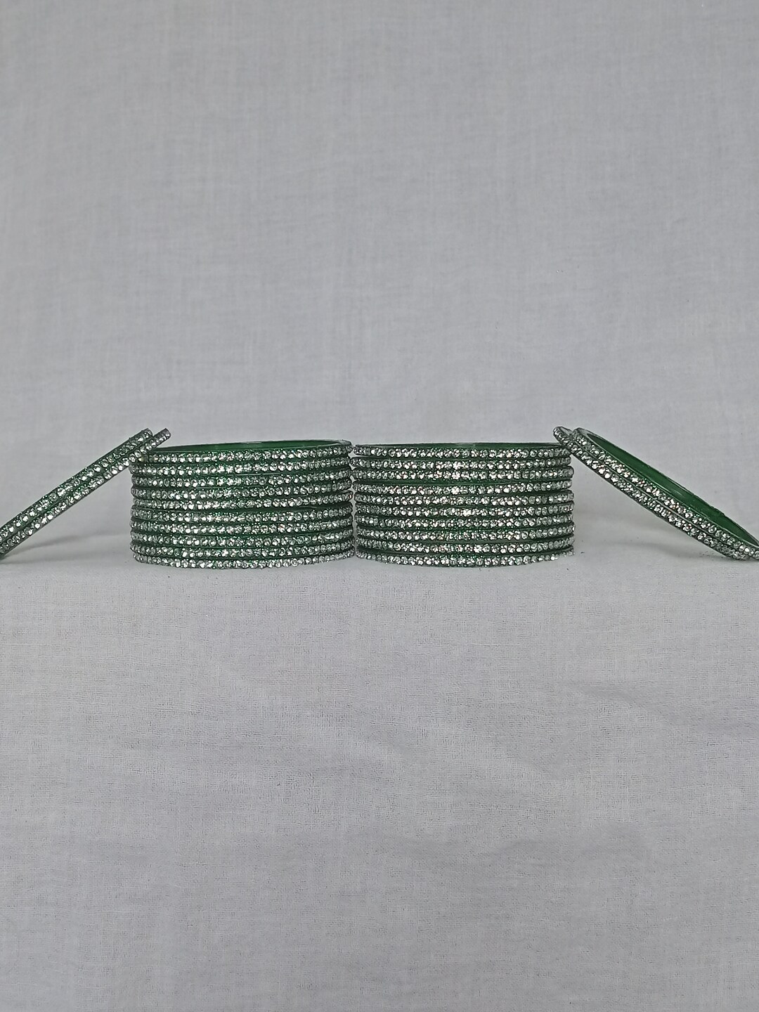 12 Glass Bangles Green Color Women Fashion Bangles Accessories Glass ...