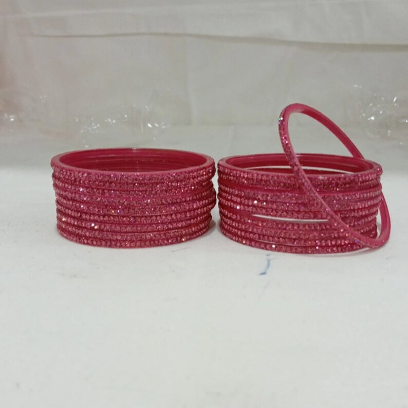 12 Glass Bangles Gajari Color Women Fashion Bangles Accessories Glass ...