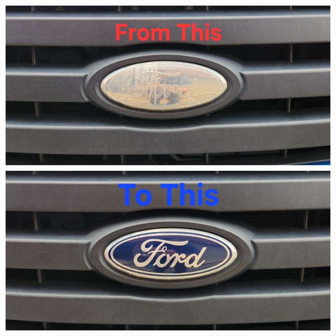 Ford blue Oval Vinyl Emblem Overlay Decal 2009-2024 Free Shipping - Etsy