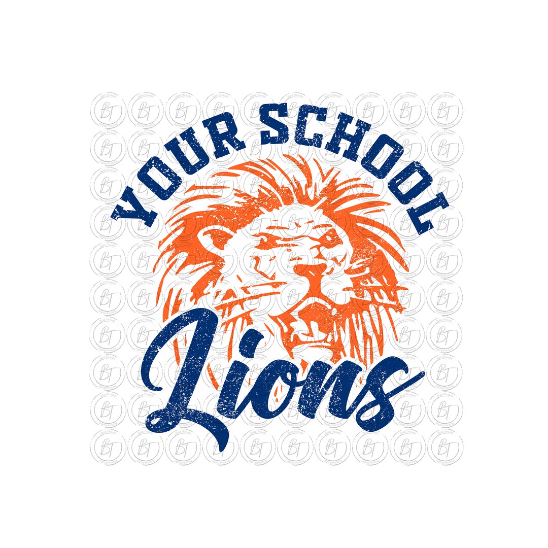 Vintage Inspired Lions School Mascot - Etsy