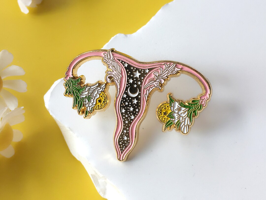 Uterus Ovary Enamel Pin Feminism Badge Pin Lapel Pin Collar Pin Enamel ...