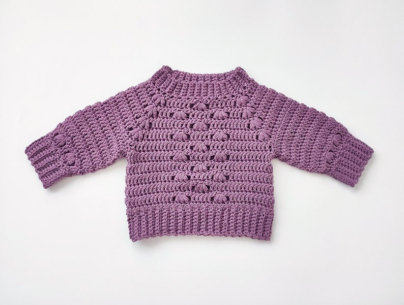 Crochet Pattern Baby Jumper, Crochet Baby Girl Sweater Size 0-6 Months ...