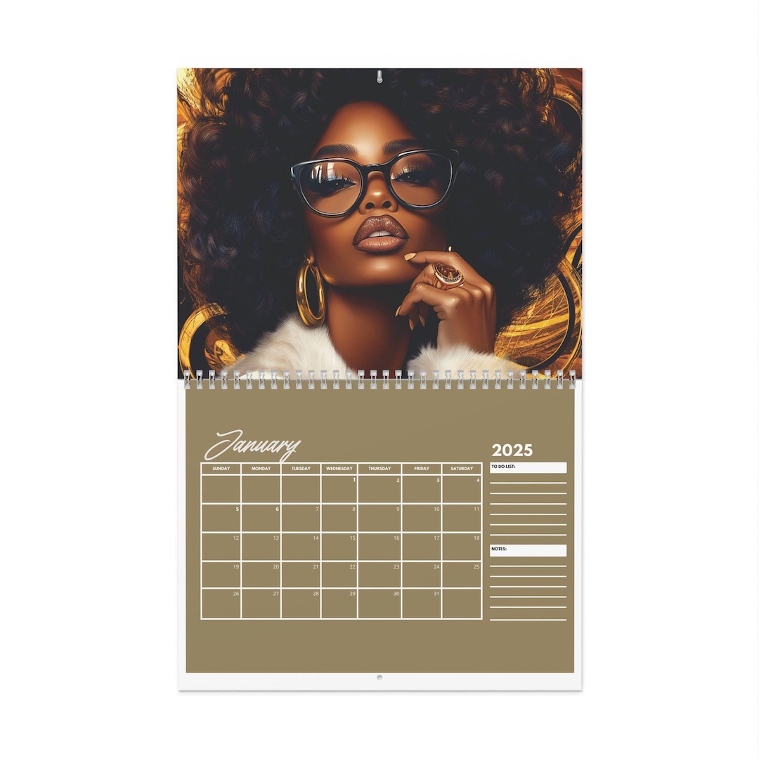 2025 African American Wall Calendar, Black History Month, Home Decor ...