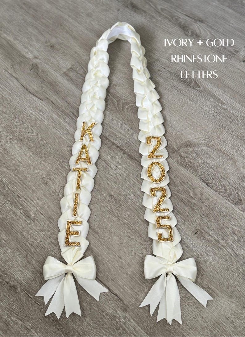 Custom Name Graduation Lei: Handmade Braided Satin Ribbon, 2025, 2026 ...