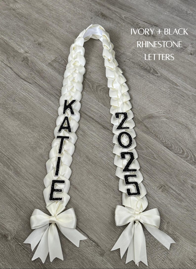 Custom Name Graduation Lei: Handmade Braided Satin Ribbon, 2025, 2026 ...