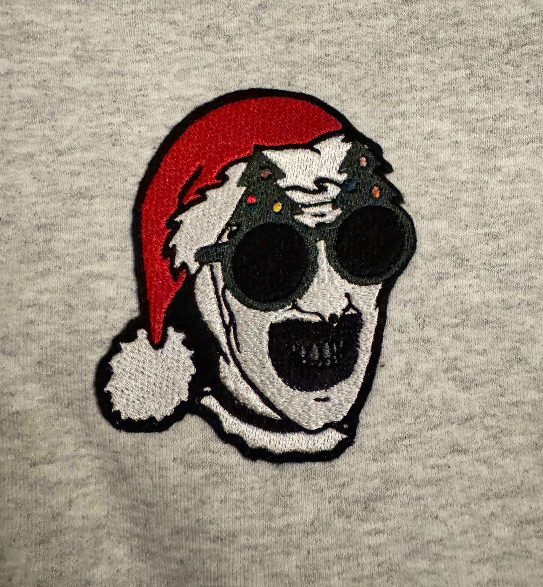 Art the Clown Embroidered Christmas Iron on Patch the Terrifier 3, Horror Movie, the Terrifier ...