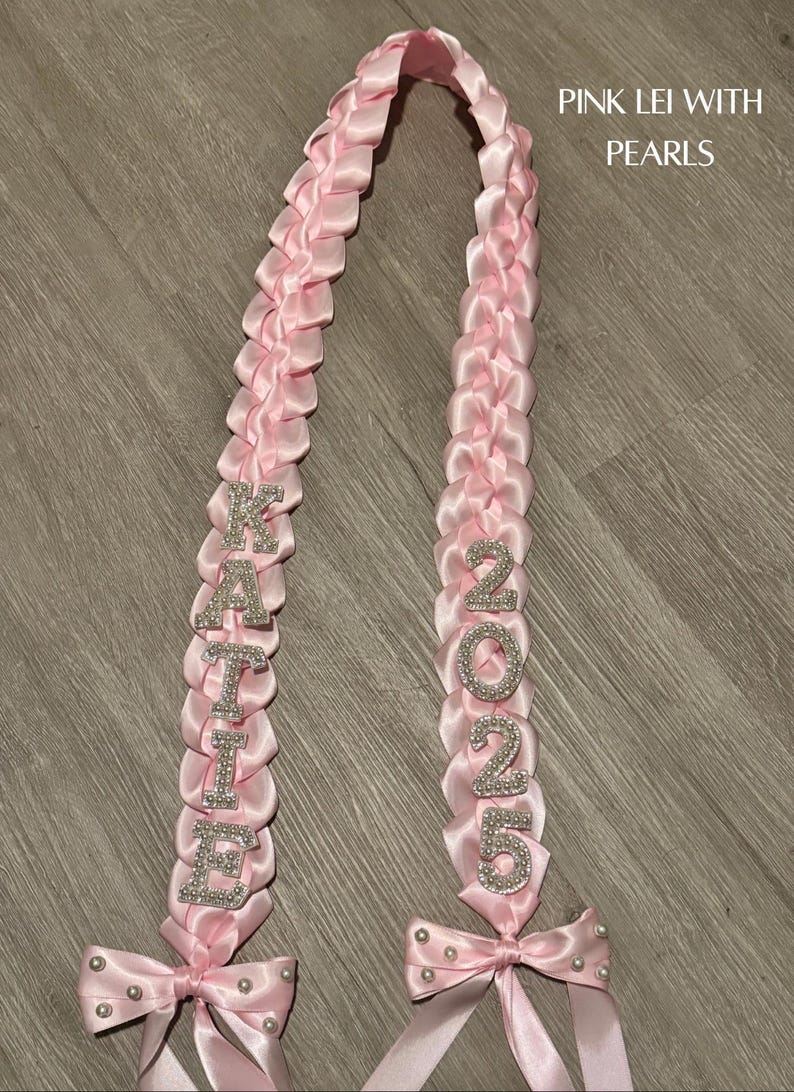 Custom Name Graduation Lei: Handmade Braided Satin Ribbon, 2025, 2026 ...