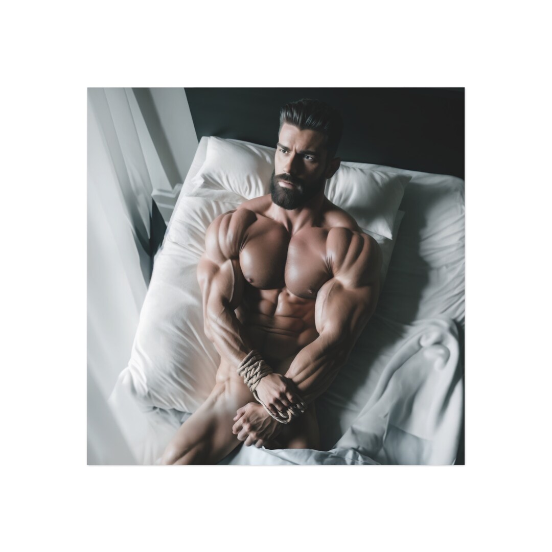 Square Magnet Muscular Masculine Men Bodybuilder Sexy Handsome - Etsy