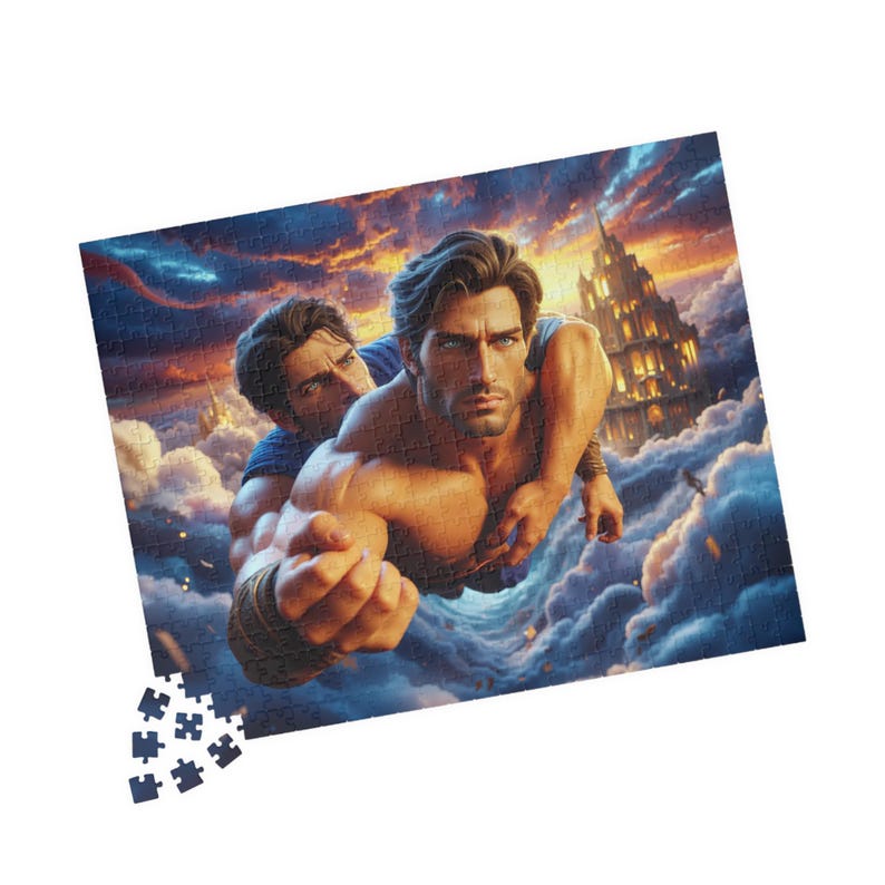 Gay-themed Fairytale Puzzle, LGBTQ+ Jigsaw , Pride Gift, Unique Adult ...