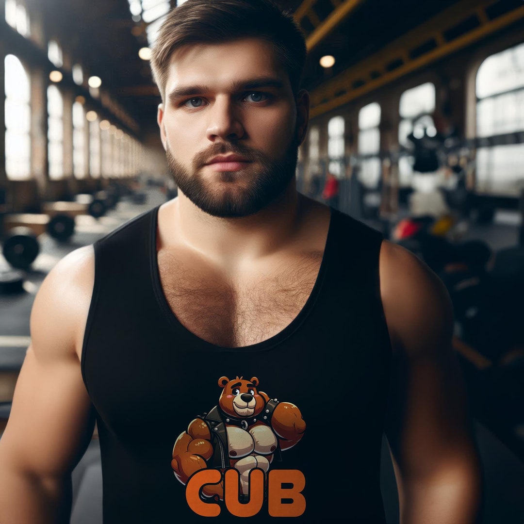 Unisex Bear Cub Muscle Tank, LGBTQ+ Gym Shirt, Fitness Training Tee ...