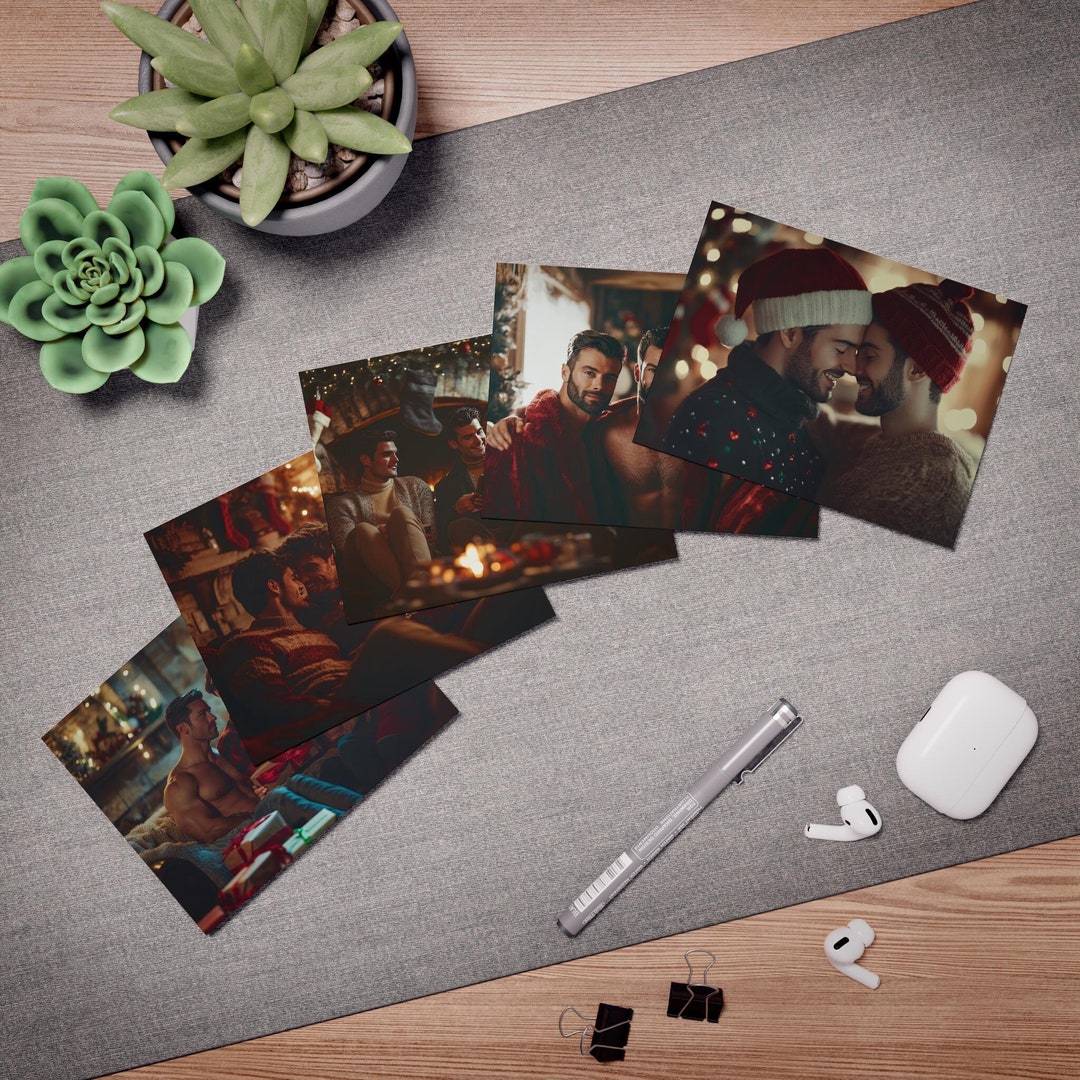 Gay Christmas Cards, Cinematic Style, Holiday Greeting Cards, 5-pack ...