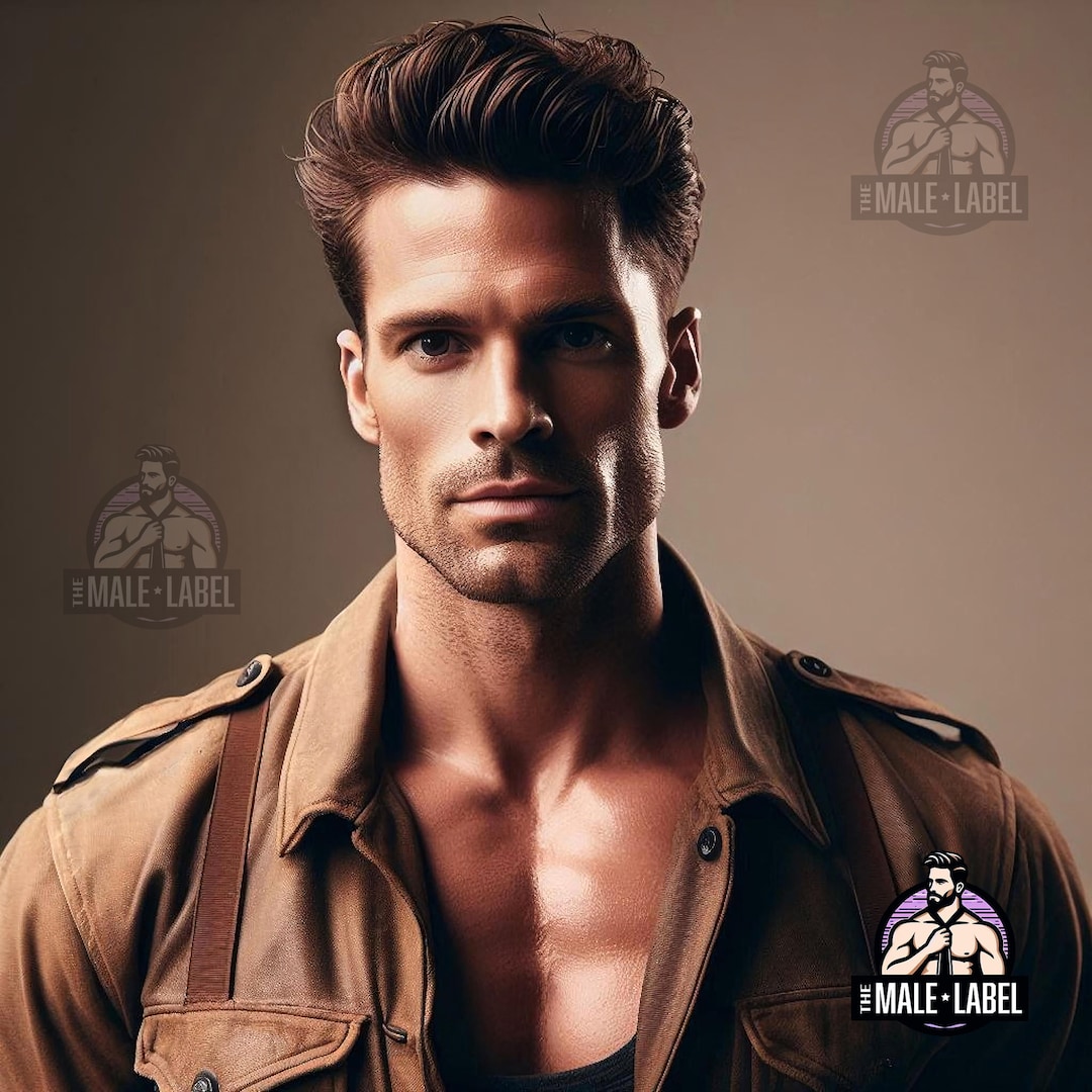 AI Male Model Portrait: Romance Novel Cover Art (digital Download) - Etsy