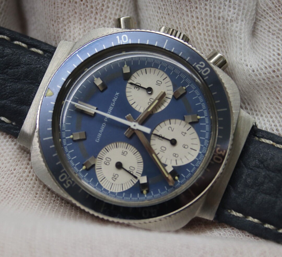 1960s Girard Perregaux Valjoux 7736 Swiss S/S Chronograph - Etsy