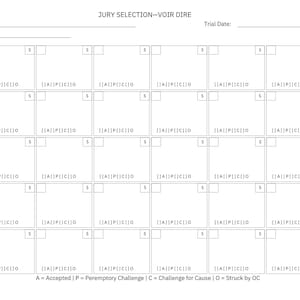 Jury Selection - Voir Dire - Etsy