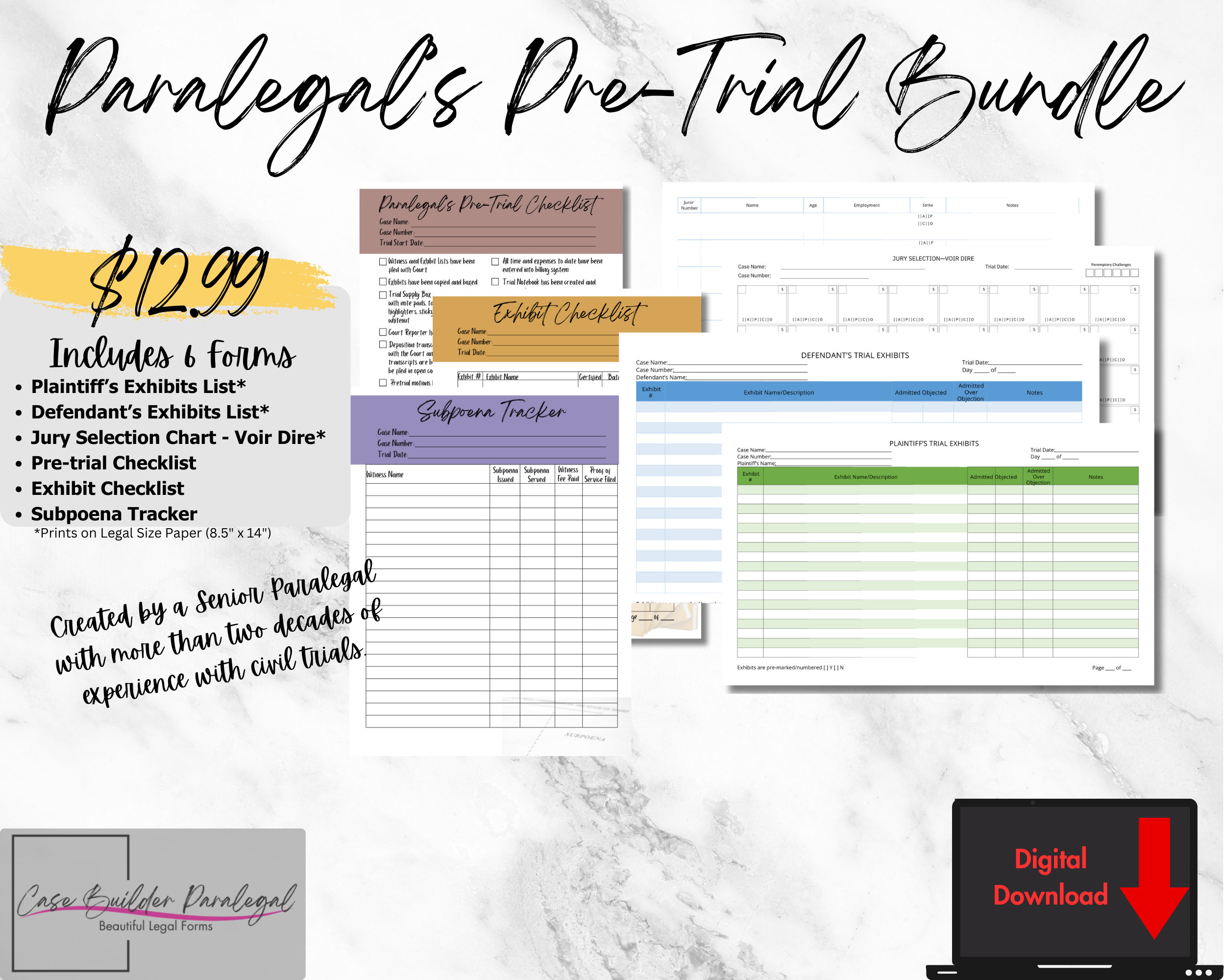 Paralegal's Pre-trial Bundle - Etsy