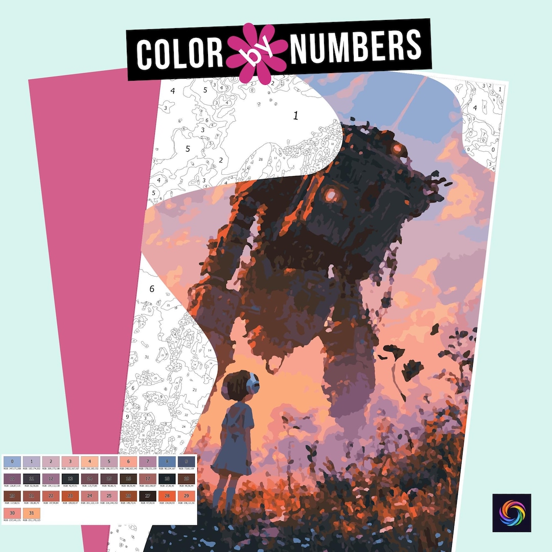 Japanese Anime Color by Numbers: Cyberpunk Gamer Art (digital Download ...