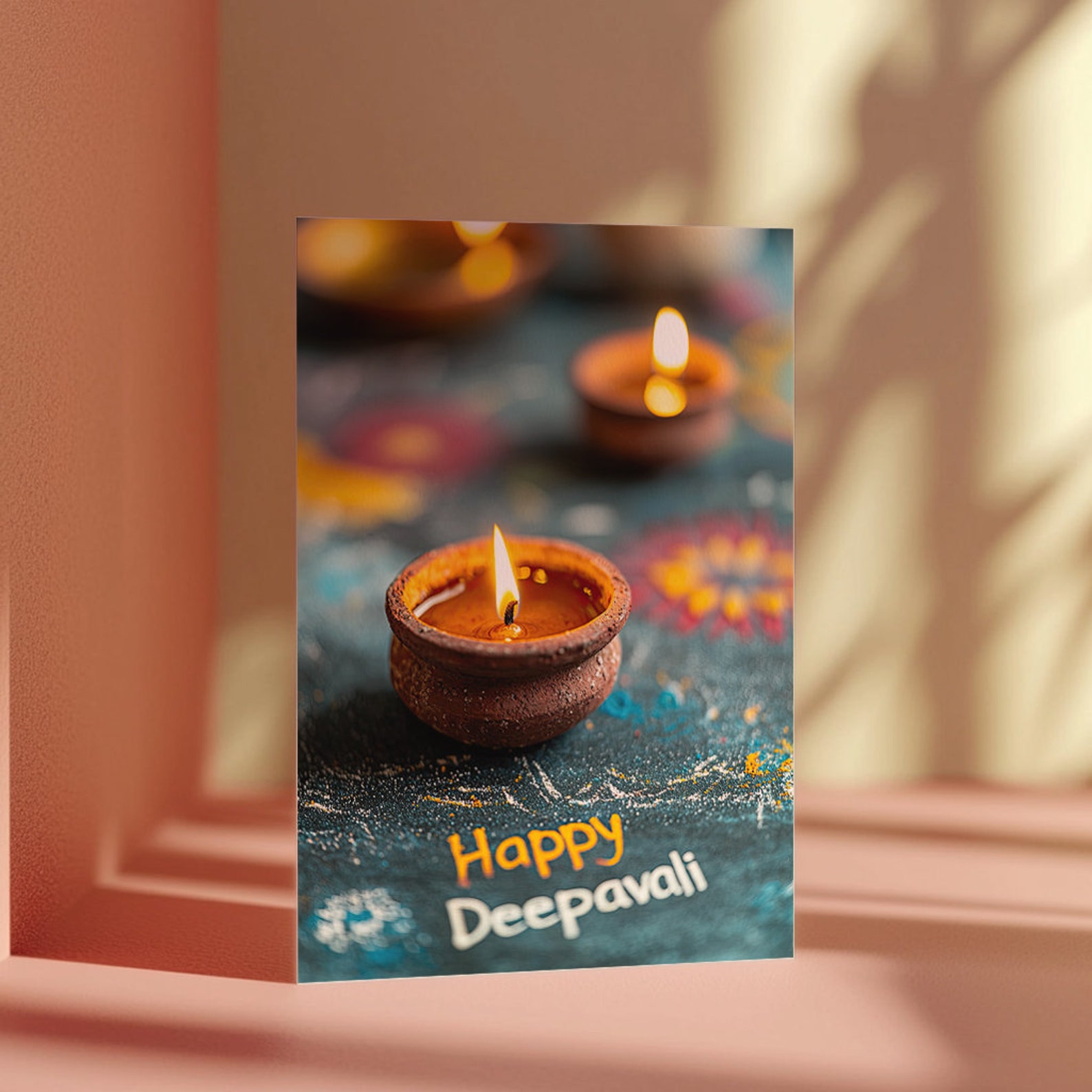 Deepavali Greeting Card | Printable Diwali DIY Foldable Greeting Card ...