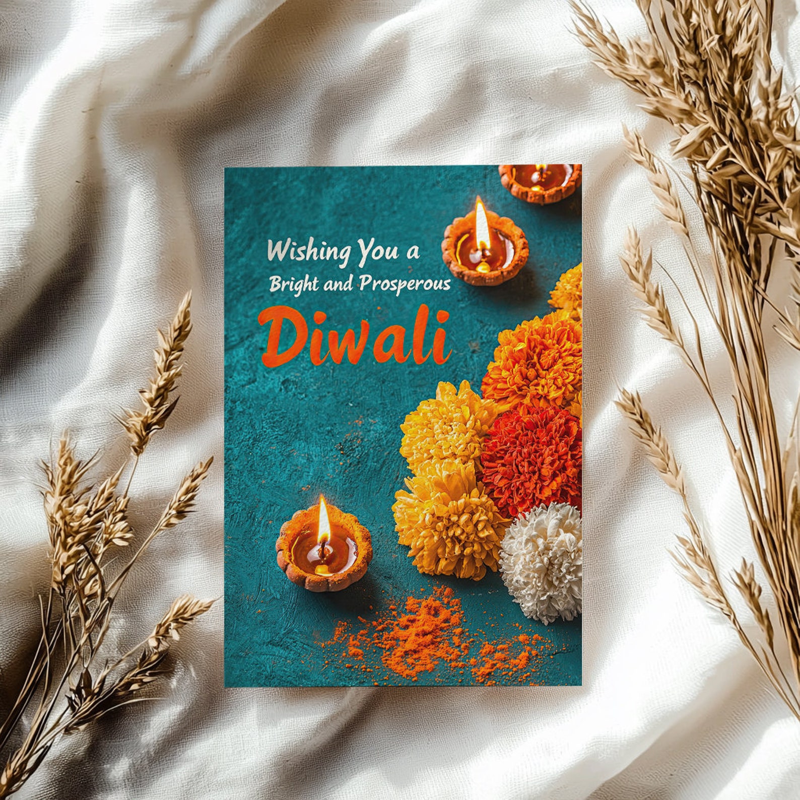 Printable Diwali Greeting Card: DIY Foldable Design (digital Download ...