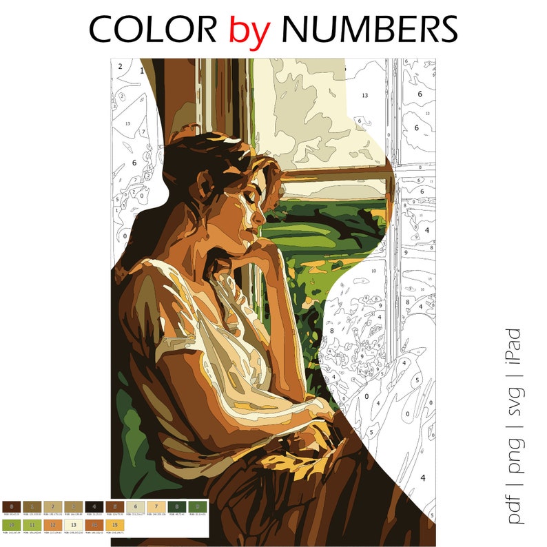 Sleeping Beauty Color by Numbers: Printable Procreate iPad Coloring ...
