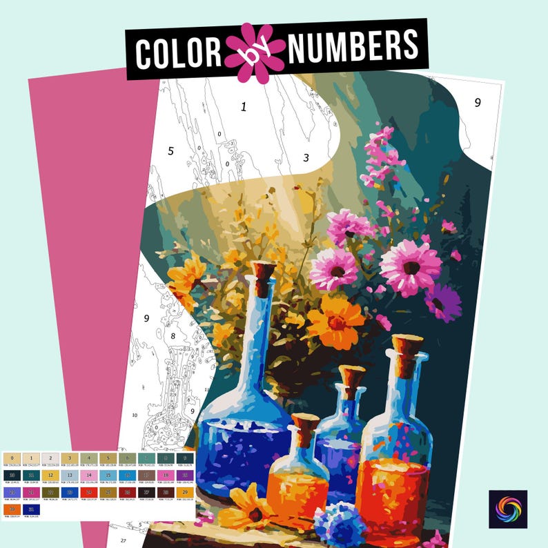 Color by Numbers for Adults | Magical Potions | Paint by Numbers ...