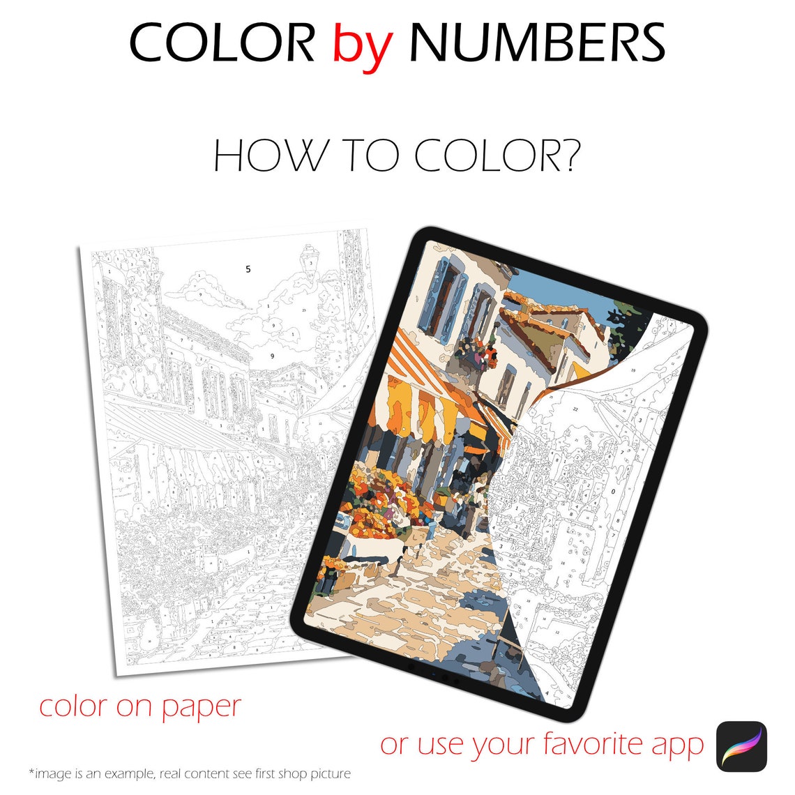 Vibrant Female Face Paint by Number Kit: Procreate, Printable (digital ...