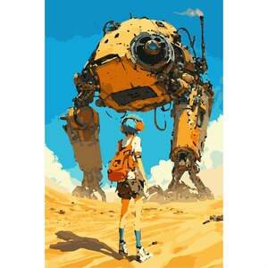 Robot Adventure Color by Numbers Digital Art Kit for All Ages ...