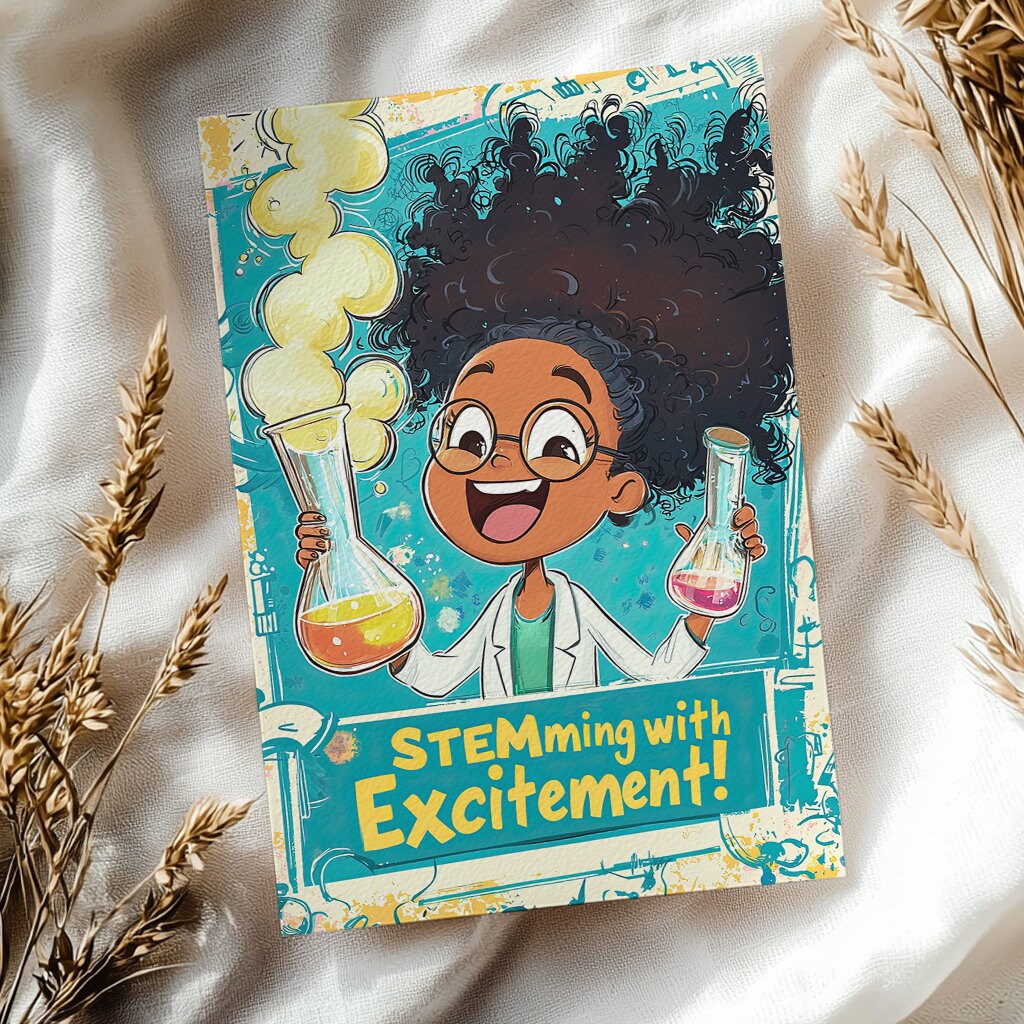 Printable STEM Day Greeting Card: DIY Foldable Design (digital Download ...