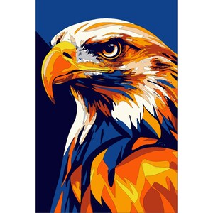 Color by Numbers for Adults | Eagle | Printable Paint by Numbers ...