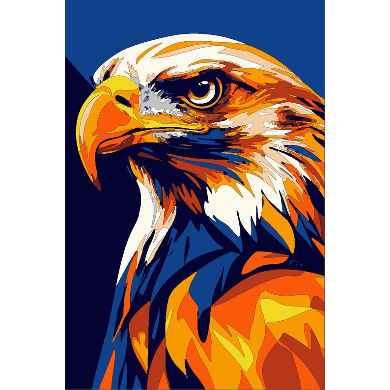 Color by Numbers for Adults | Eagle | Printable Paint by Numbers ...