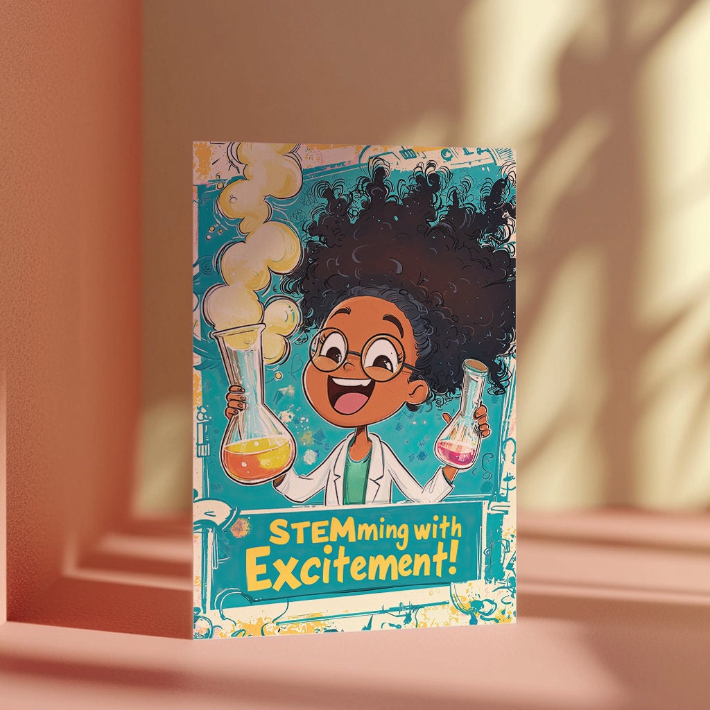Printable STEM Day Greeting Card: DIY Foldable Design (digital Download ...