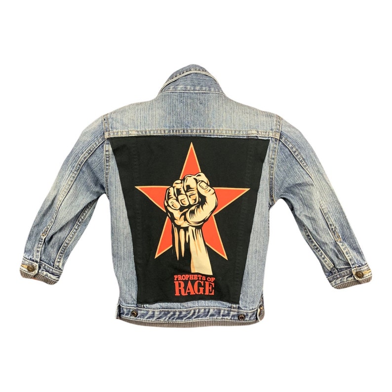 Upcycled Repurposed Custom Rap Rock Band Patch Denim Jean Jacket ...
