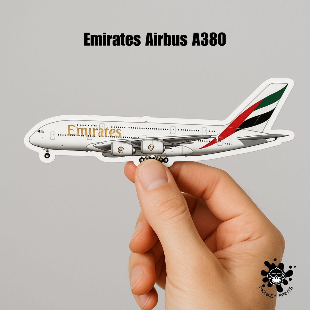 Emirates A380 Sticker for Aviation Sticker for Airplane Travel Sticker ...