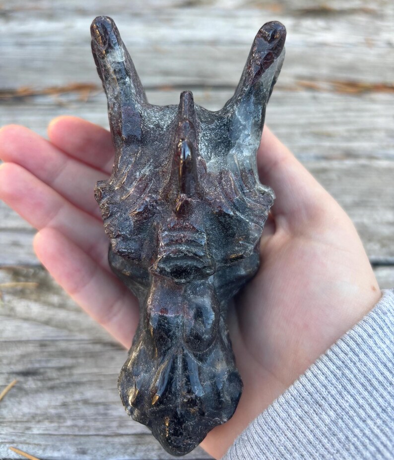 Garnet Dragon Head Carving – Protection, Strength, and Grounding - Etsy