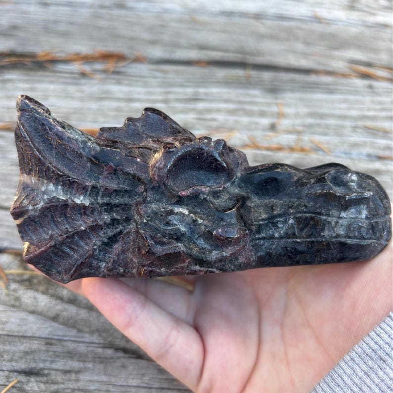 Garnet Dragon Head Carving – Protection, Strength, and Grounding - Etsy