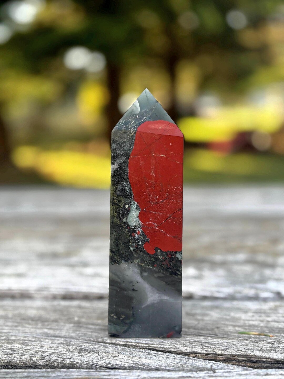 Natural Bloodstone Tower | Grounding, Protection Crystal - Etsy