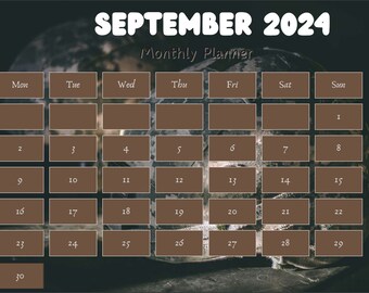 Printable 2024 Monthly Calendar - Etsy