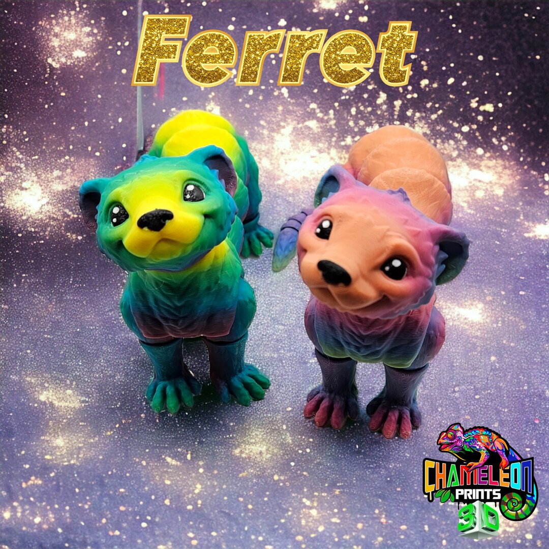 Ferret, Articulated Fidget Toy flexible Fidget Sensory Toy Many Colour ...