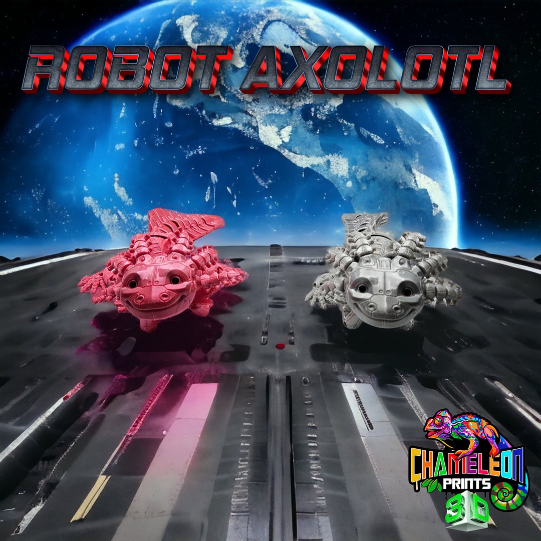ROBOT Axolotl Articulated Flex Fidget Toy, Stress Relief Sensory Toy ...