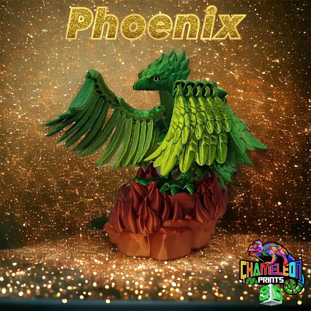 Mythical Bird PHONEIX Sculpture, 3D Printed Phoenix Statue, Home Decor ...