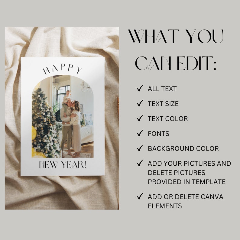 New Year Card Template, Year in Review Card Template, What A Year Card ...