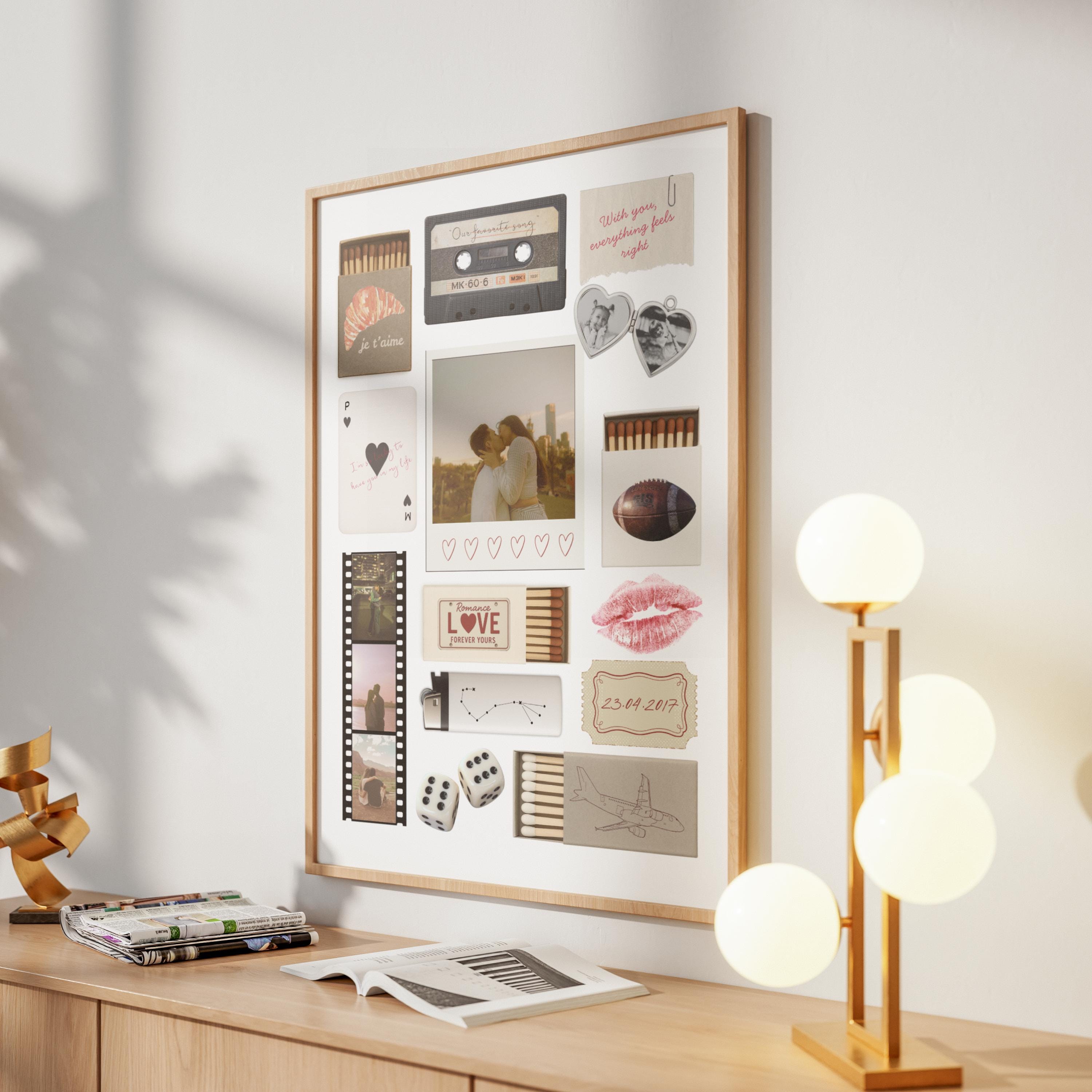 Editable Matchbook Poster Template: Custom Collage Wall Art (digital ...