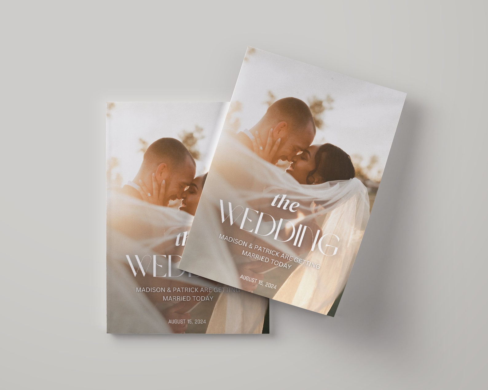 4 Pages Wedding Magazine Template, Folded Wedding Program Template ...