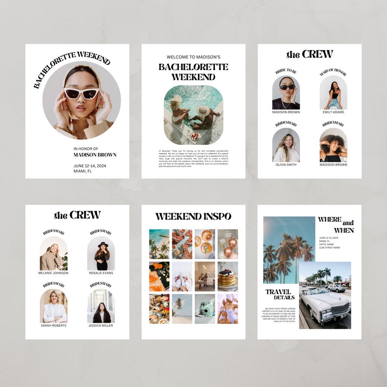 Ultimate Bachelorette Itinerary Template, Bachelorette Weekend Planner, Bachelorette Itinerary ...