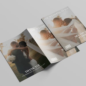 4 Pages Wedding Magazine Template, Wedding Program Template, Magazine ...